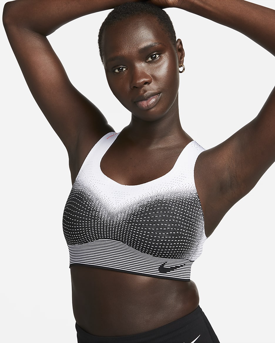 Nike Swoosh Flyknit Women s High Support Non Padded Sports Bra. Nike UK